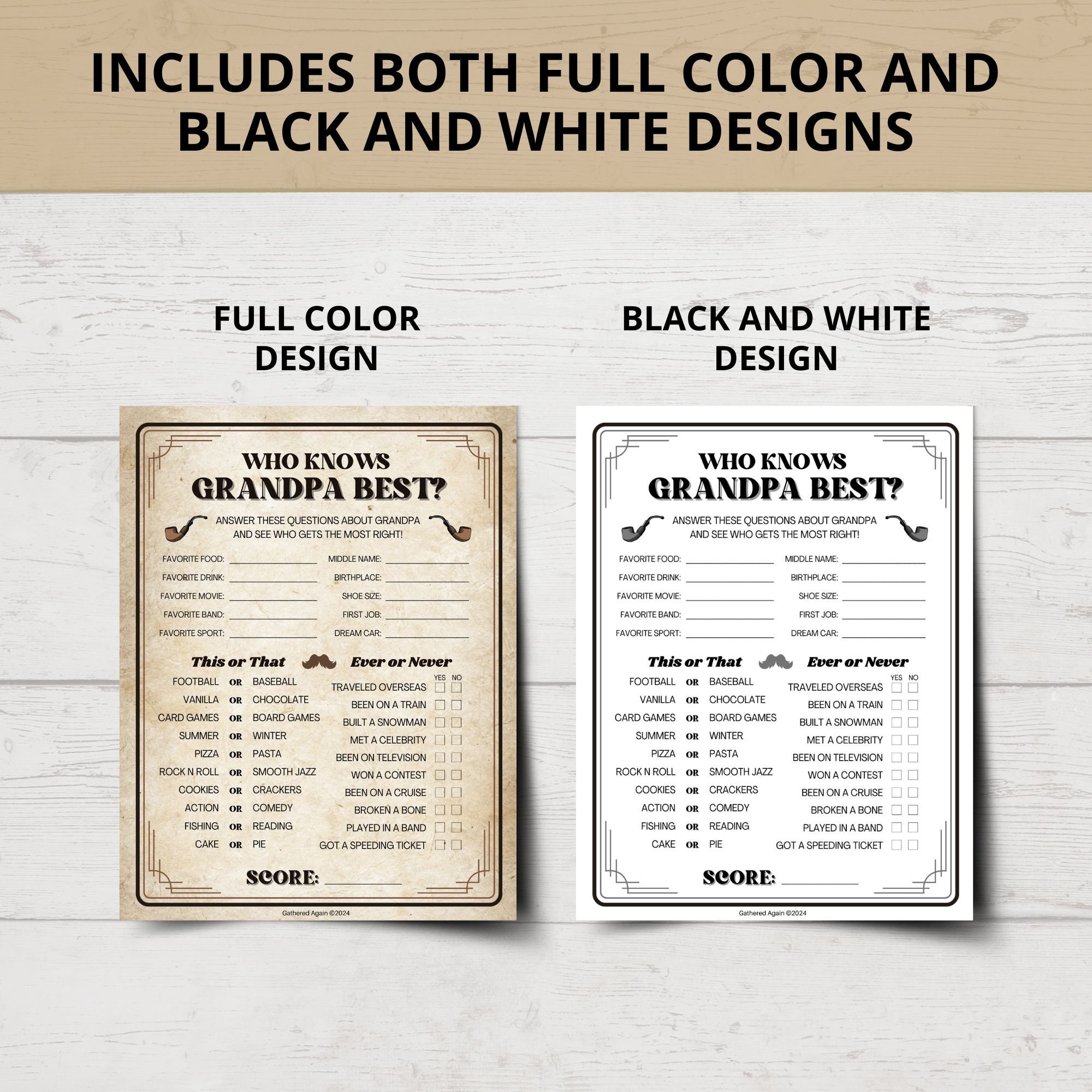 Who Knows Grandpa Best Game | Grandpa Birthday Games | Father's Day ...