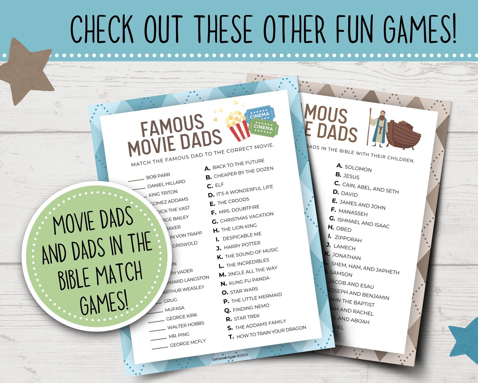 Famous TV Dads Match Game - Printable Father's Day Games - TV Dads ...