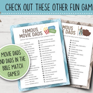 Famous TV Dads Match Game - Printable Father's Day Games - TV Dads ...