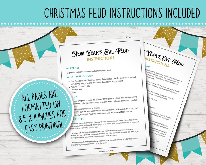 Printable New Year's Eve Feud Game | New Year's Eve Family Feud-style ...