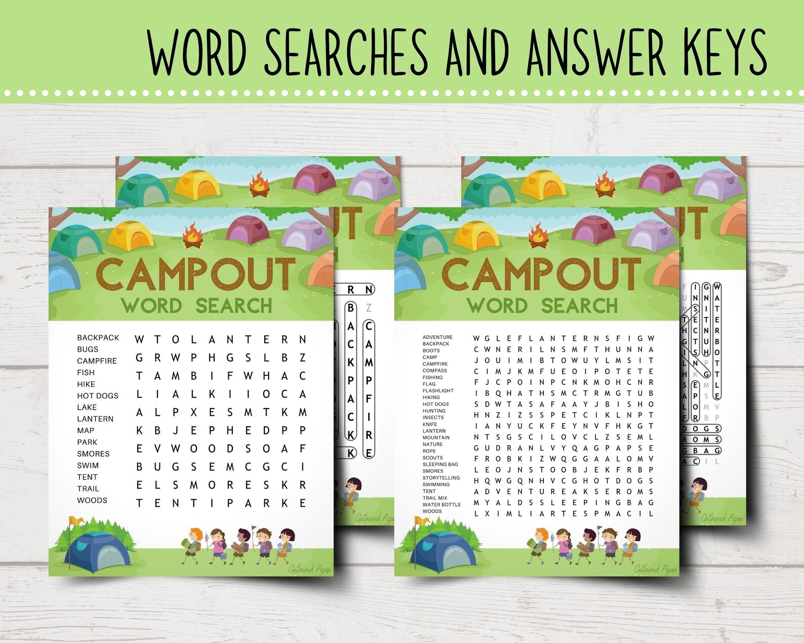 Printable Camping Word Searches | Printable Camping Games | Printable ...