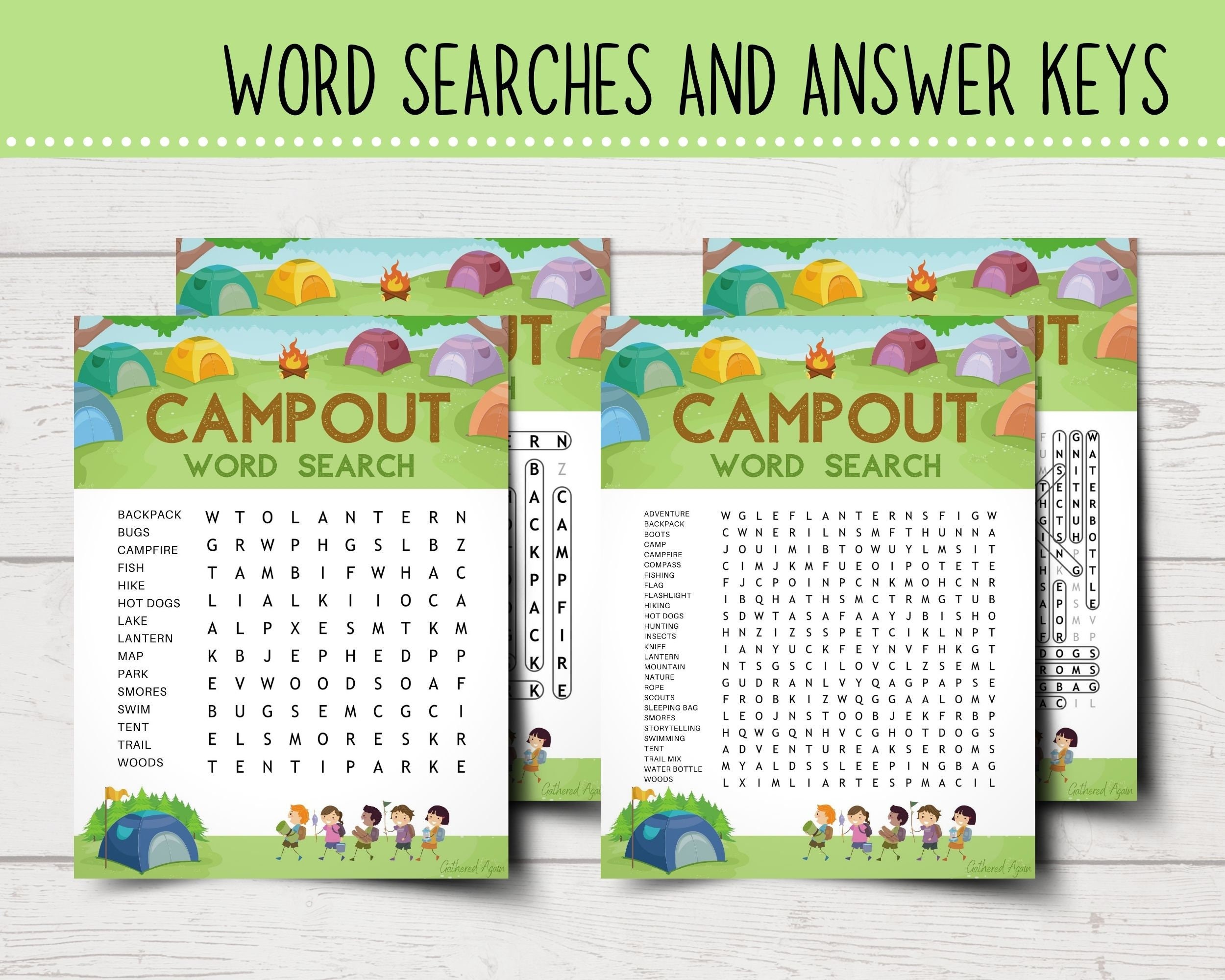 Printable Camping Word Searches | Printable Camping Games | Printable ...