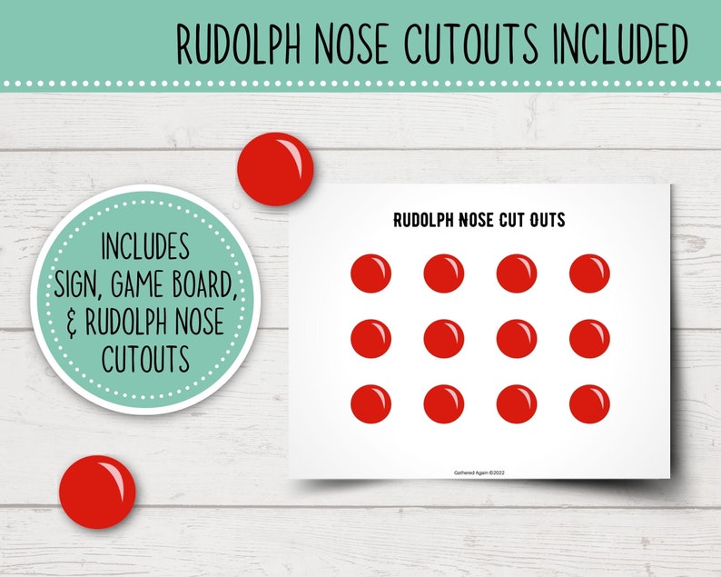 Printable Pin the Nose on Rudolph Party Game Funny Christmas - Etsy