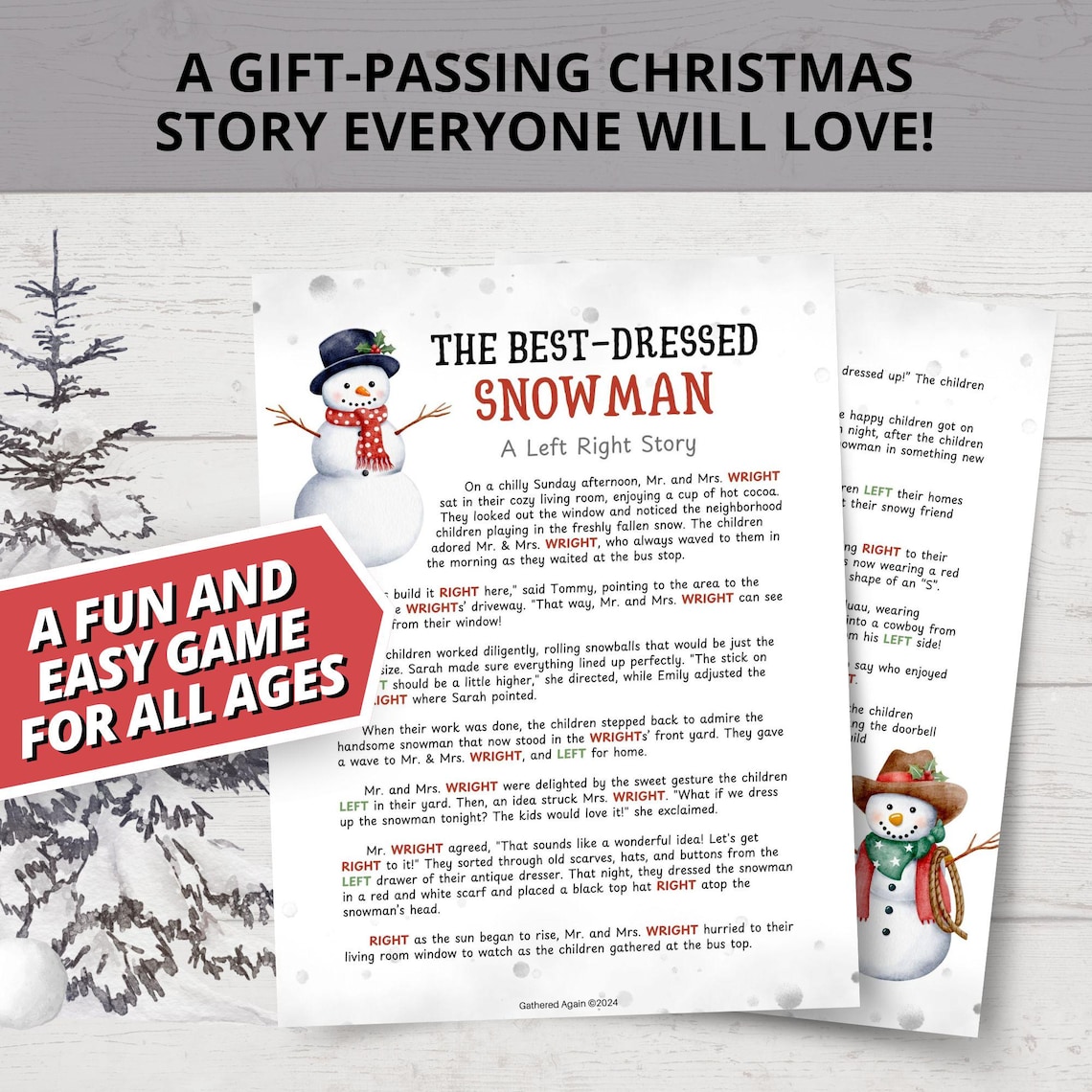 The Best-dressed Snowman Left Right Story | Christmas Left Right Game ...