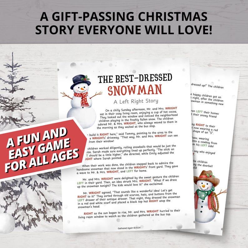 The Best-dressed Snowman Left Right Story | Christmas Left Right Game ...