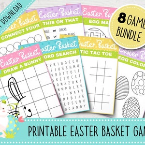 Printable Easter Basket Games for Kids | Easter Basket Fillers | Easter ...