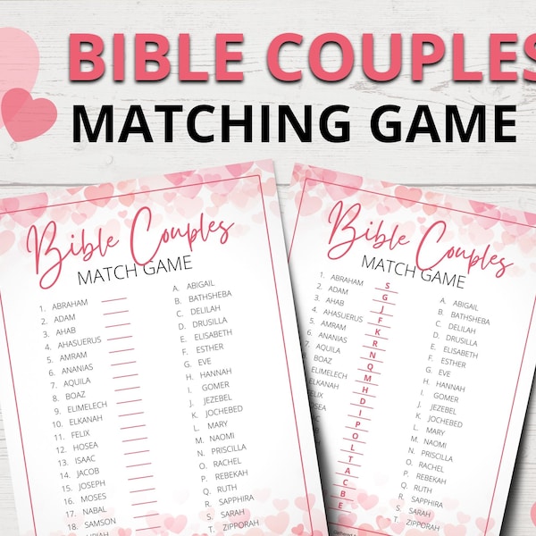 Bible Valentine Games - Etsy