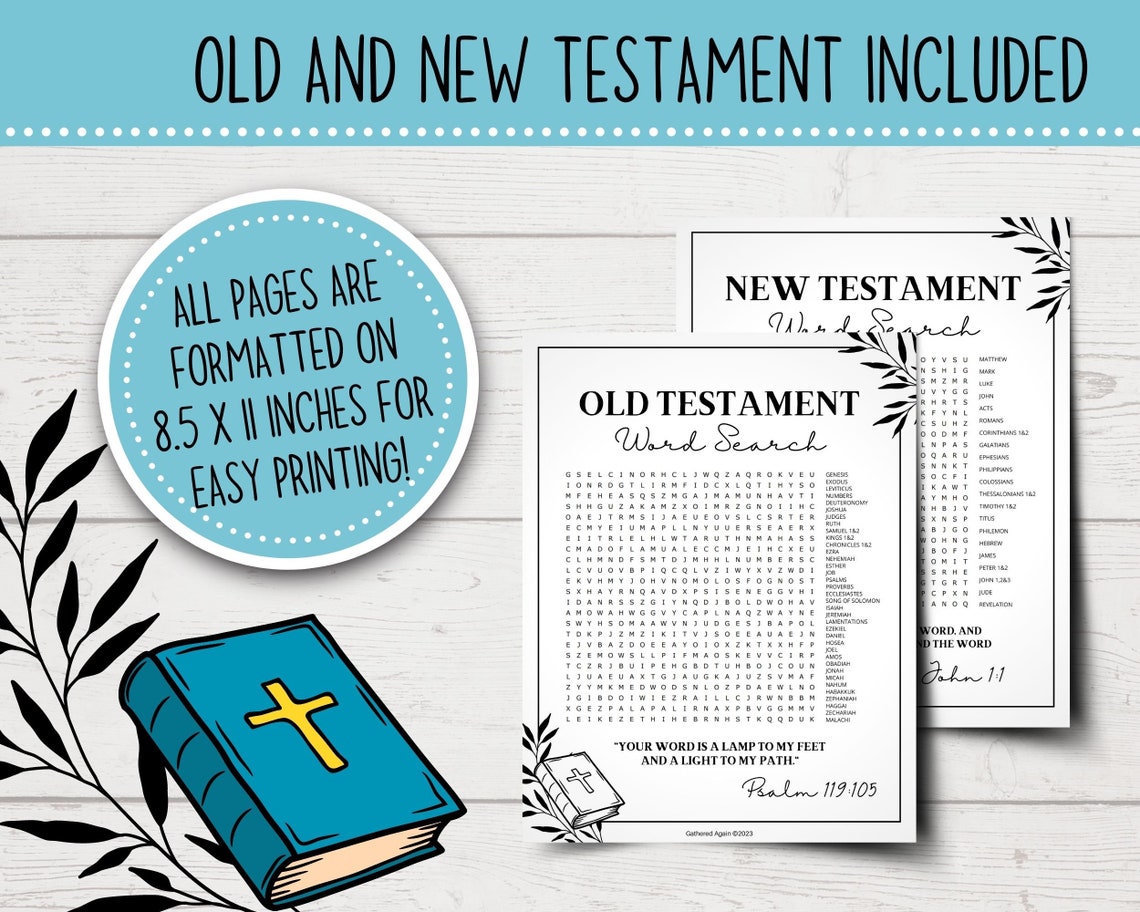 Printable Bible Word Searches Old Testament Word Search - Etsy