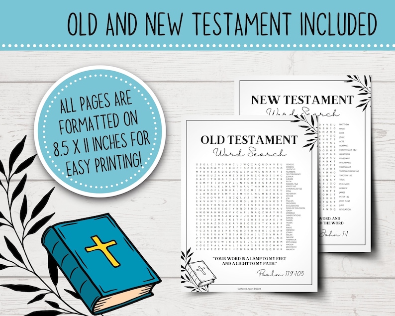 Printable Bible Word Searches Old Testament Word Search - Etsy