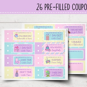 Birthday Girl Coupon Book | Reward Coupons for Kids | Birthday Gift ...