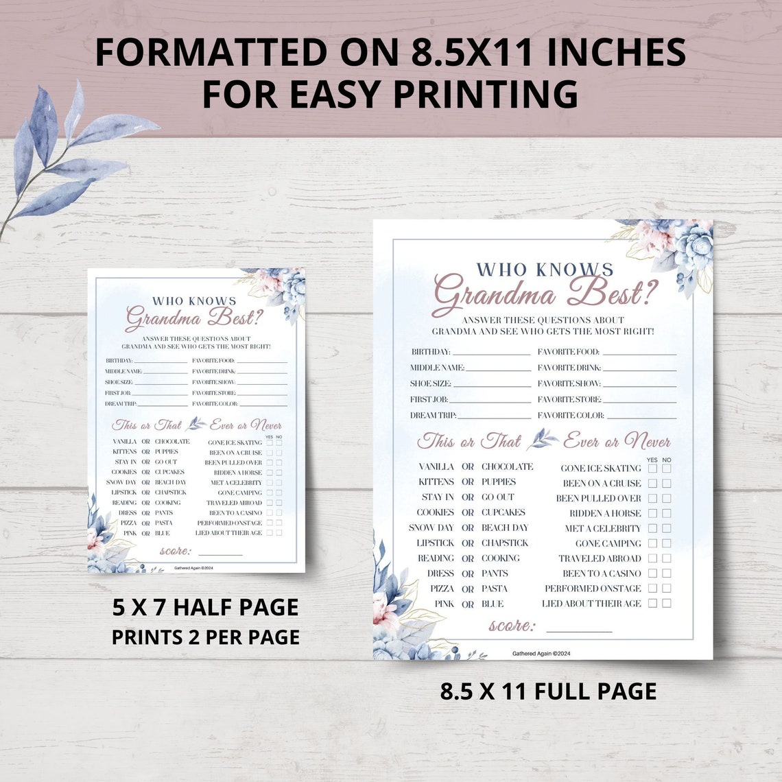 Who Knows Grandma Best Game | Grandma Birthday Games | Mother's Day ...