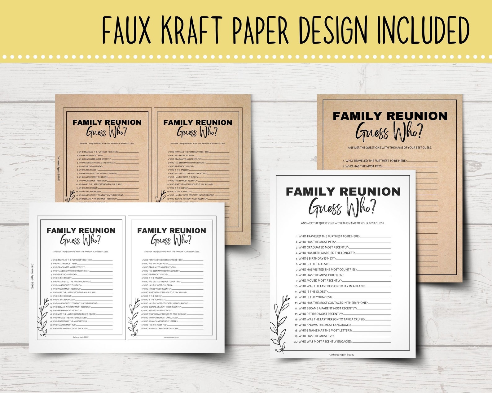 Printable Family Reunion Guess Who Game | Family Reunion Trivia Quiz ...