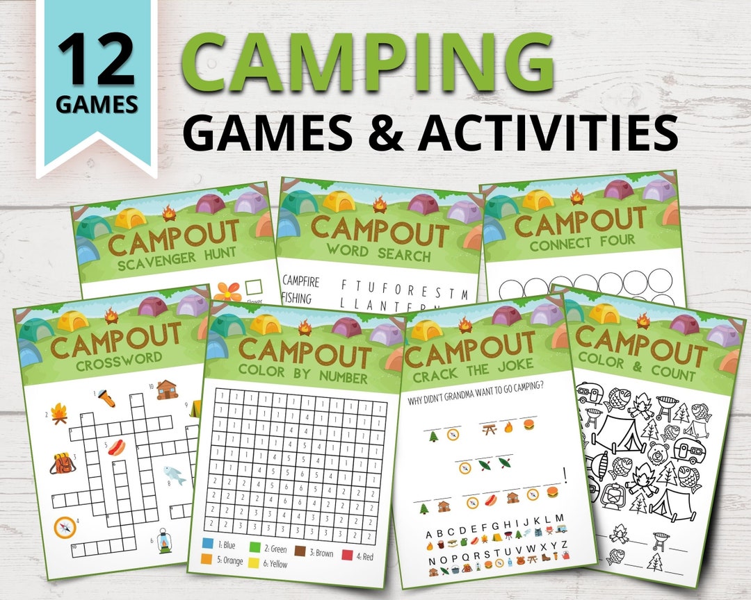 Printable Camping Games Bundle | Camping Games for Kids | Printable ...