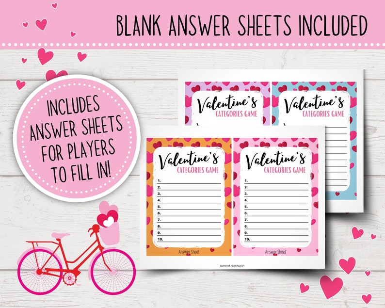 Valentine's Day Categories Game | Printable Valentine's Day ...