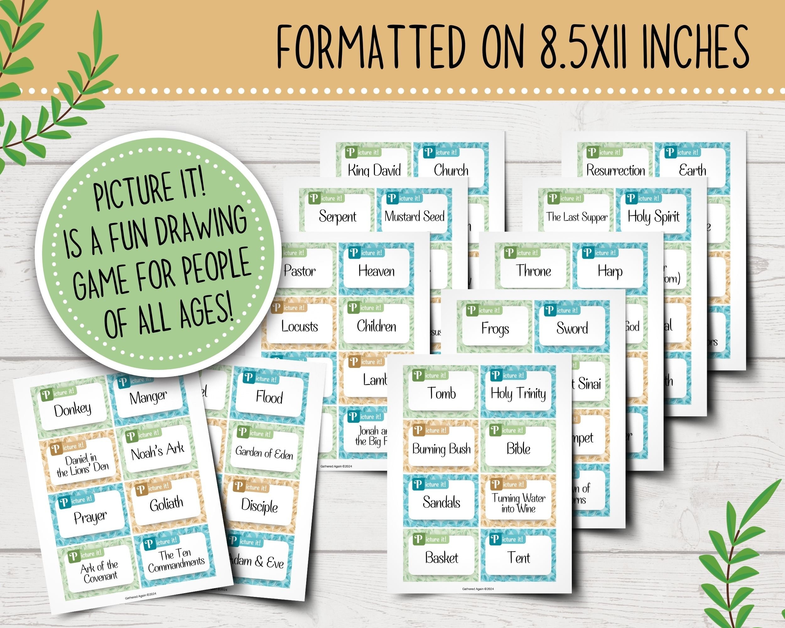 Christian Bible Picture It Game | Bible Pictionary-inspired Game ...