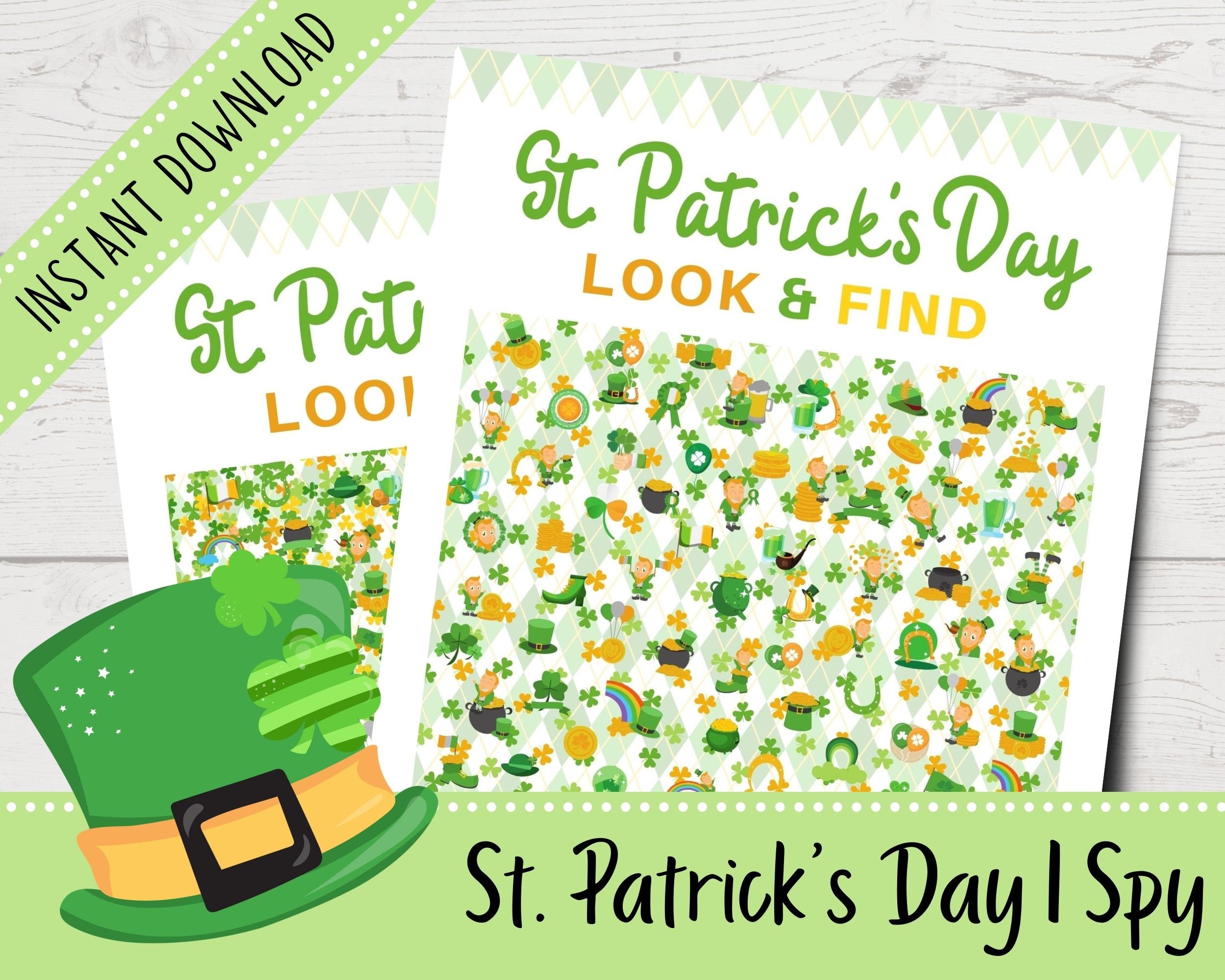 St. Patrick's Day I Spy | Look and Find Puzzle | I Spy for Kids | St ...