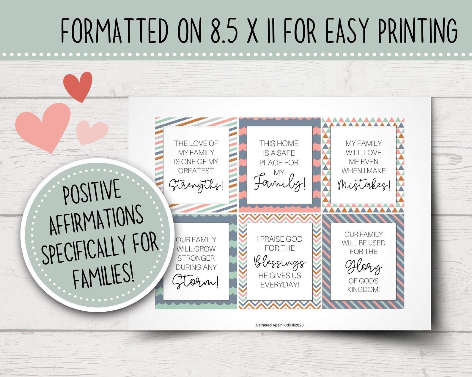 Family Affirmation Cards | Positive Affirmations for Family | Christian ...