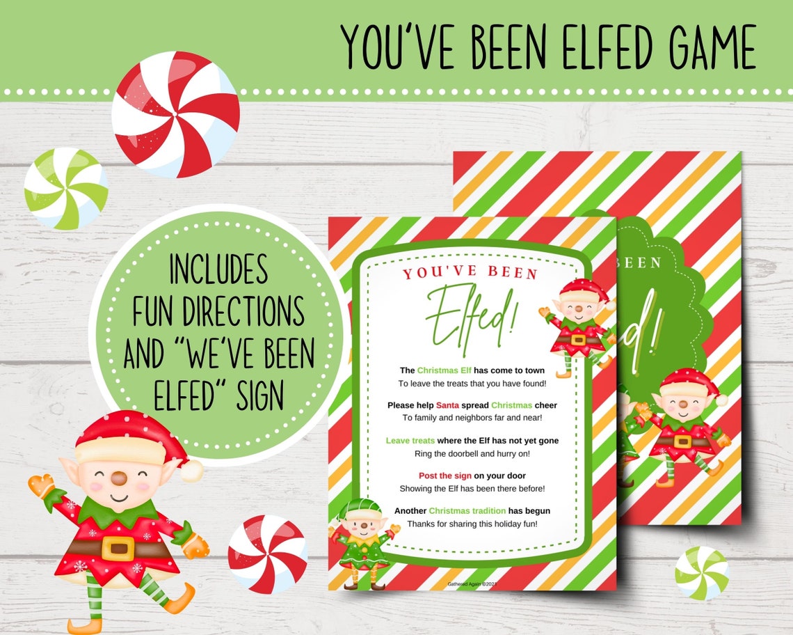 Christmas You've Been Elfed Printable You've Been Jingled Printable You ...