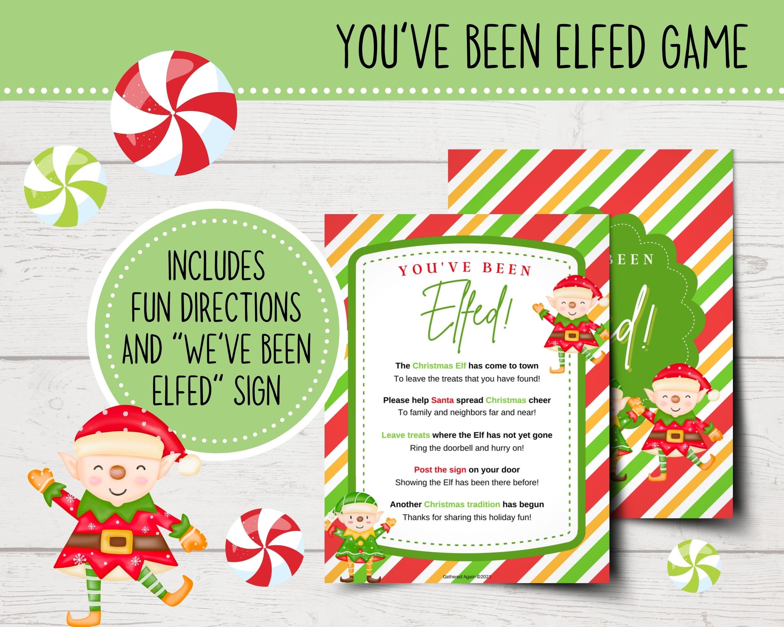 Christmas You've Been Elfed Printable You've Been Jingled Printable You ...