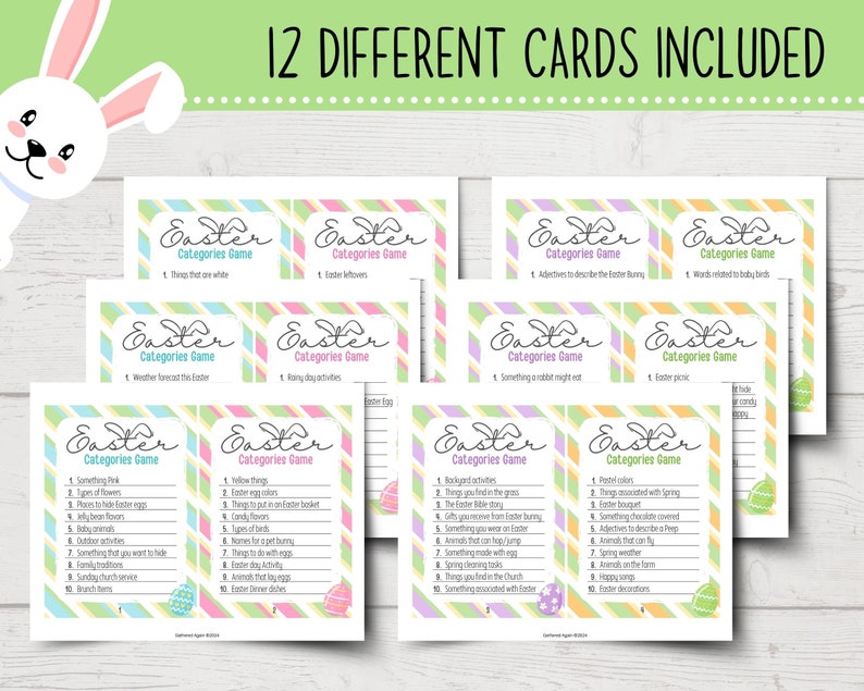 Easter Categories Game | Easter Scattergories-inspired Game | Printable ...