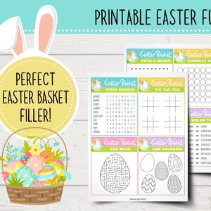 Printable Easter Basket Games for Kids | Easter Basket Fillers | Easter ...