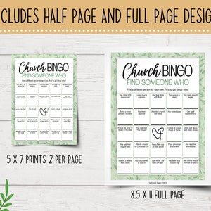 Printable Church Bingo Game | Christian Bingo Game | Find Someone Who ...
