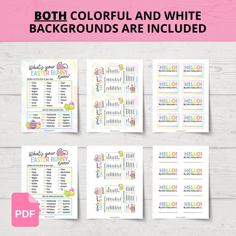 What's Your Easter Bunny Name? | Easter Bunny Name Game | Printable ...