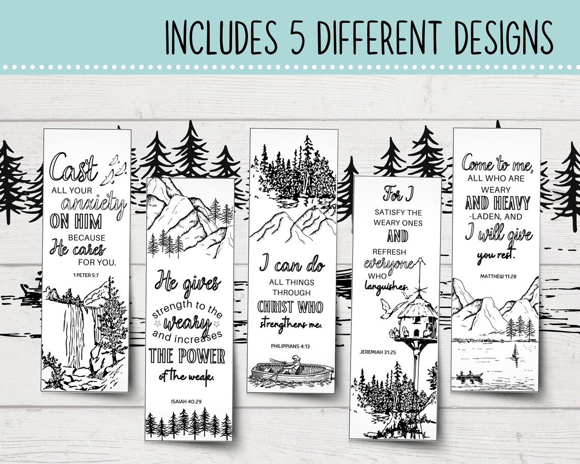 Color Your Own Bookmarks | Bible Verse Book Markers | Christian ...