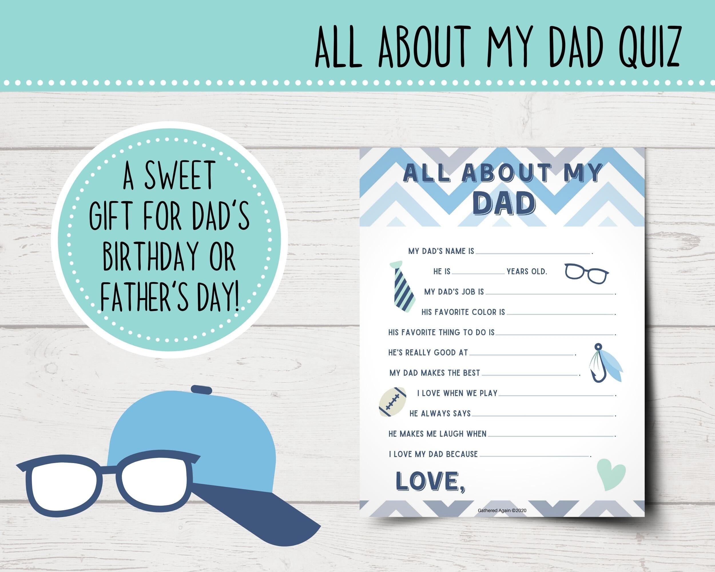 Printable "all About My Dad" Quiz | Father's Day Questionnaire for Kids ...