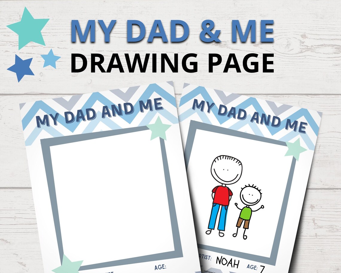 Printable My Dad and Me Drawing Page for Kids | Father's Day Gifts for ...