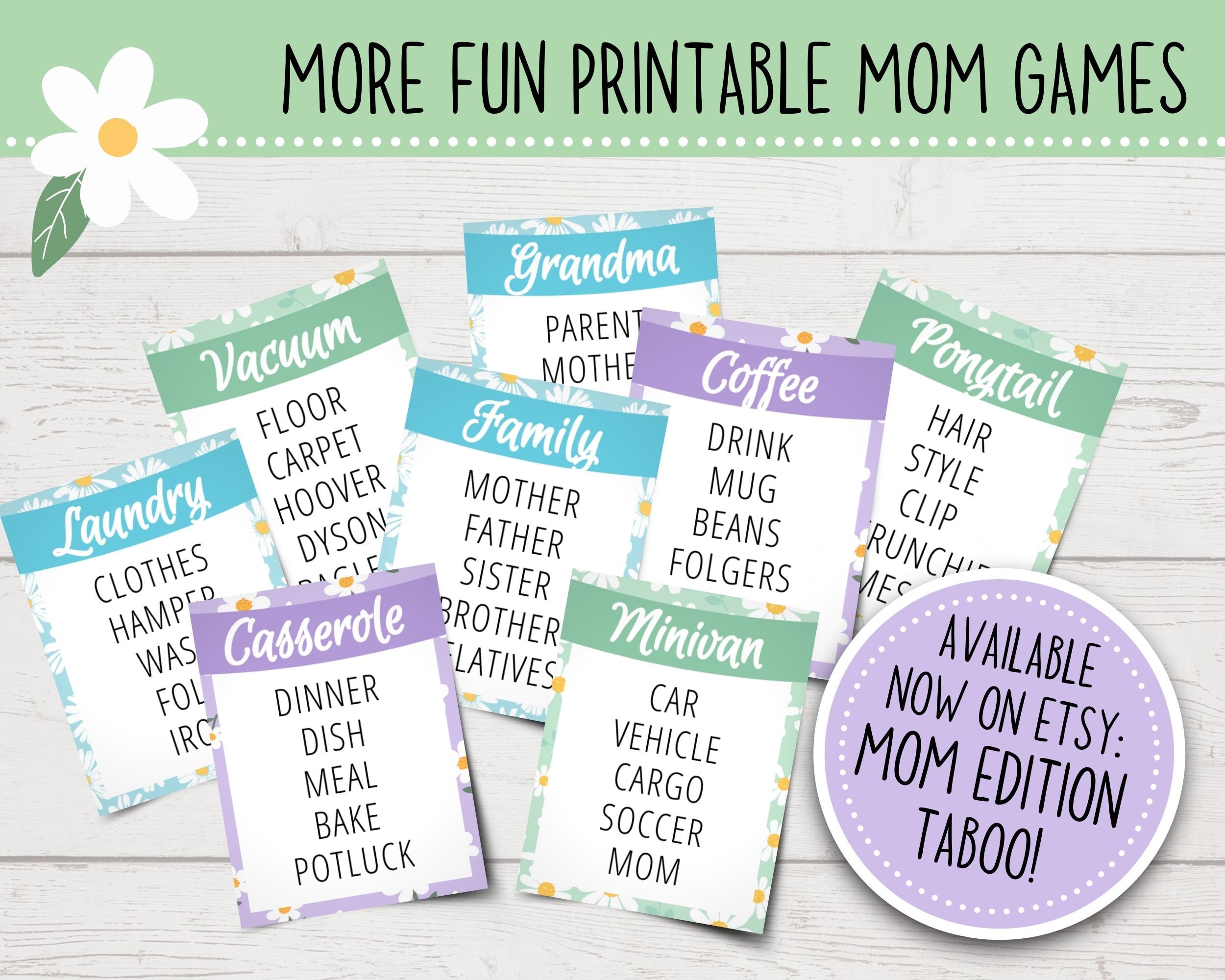 Mom-edition 5 Second Game Mother's Day 5 Second Game Printable Mom Five ...