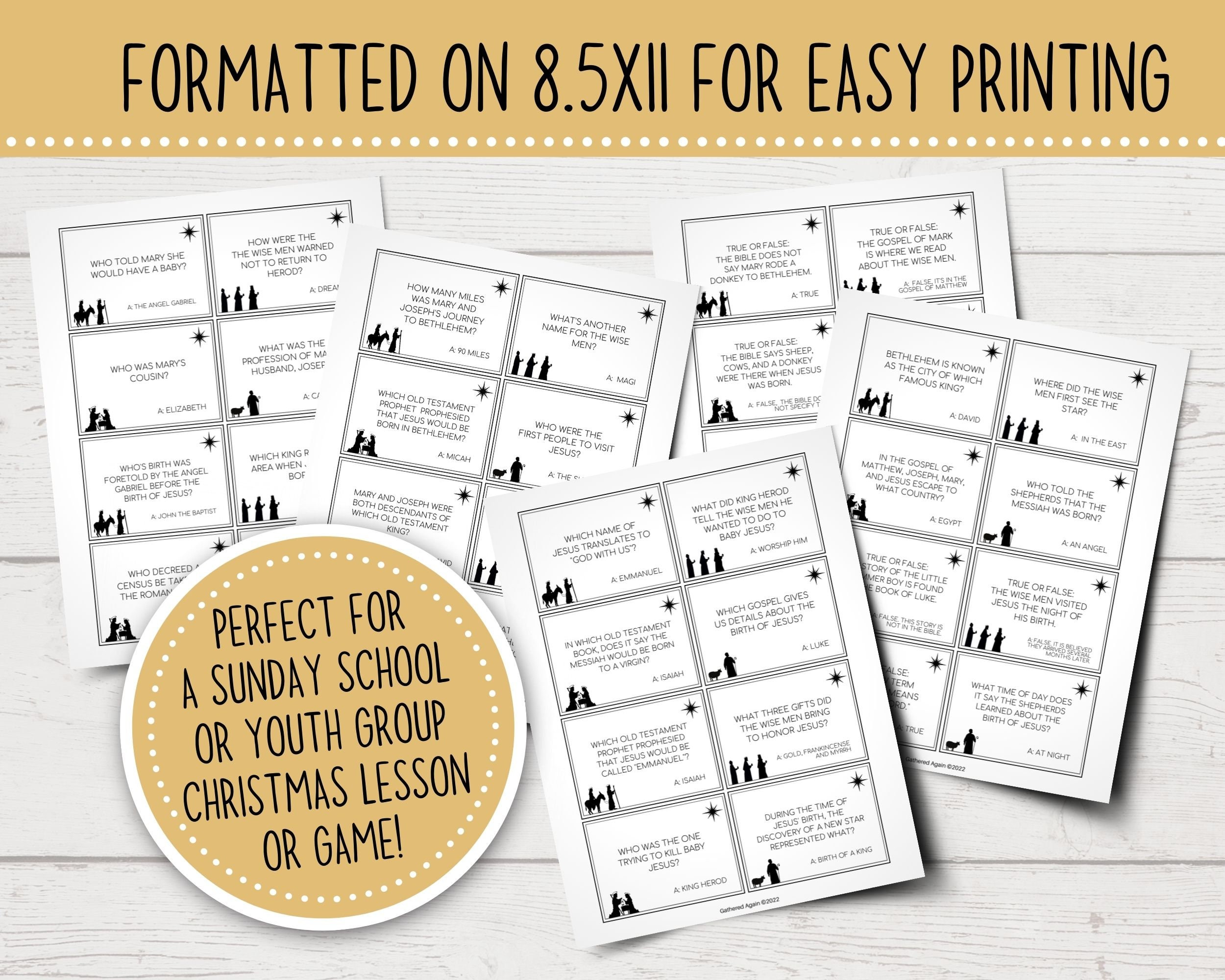 Printable Christmas Bible Trivia Cards Bible Trivia - Etsy Printable Christmas Bible Trivia Cards Bible Trivia - Etsy