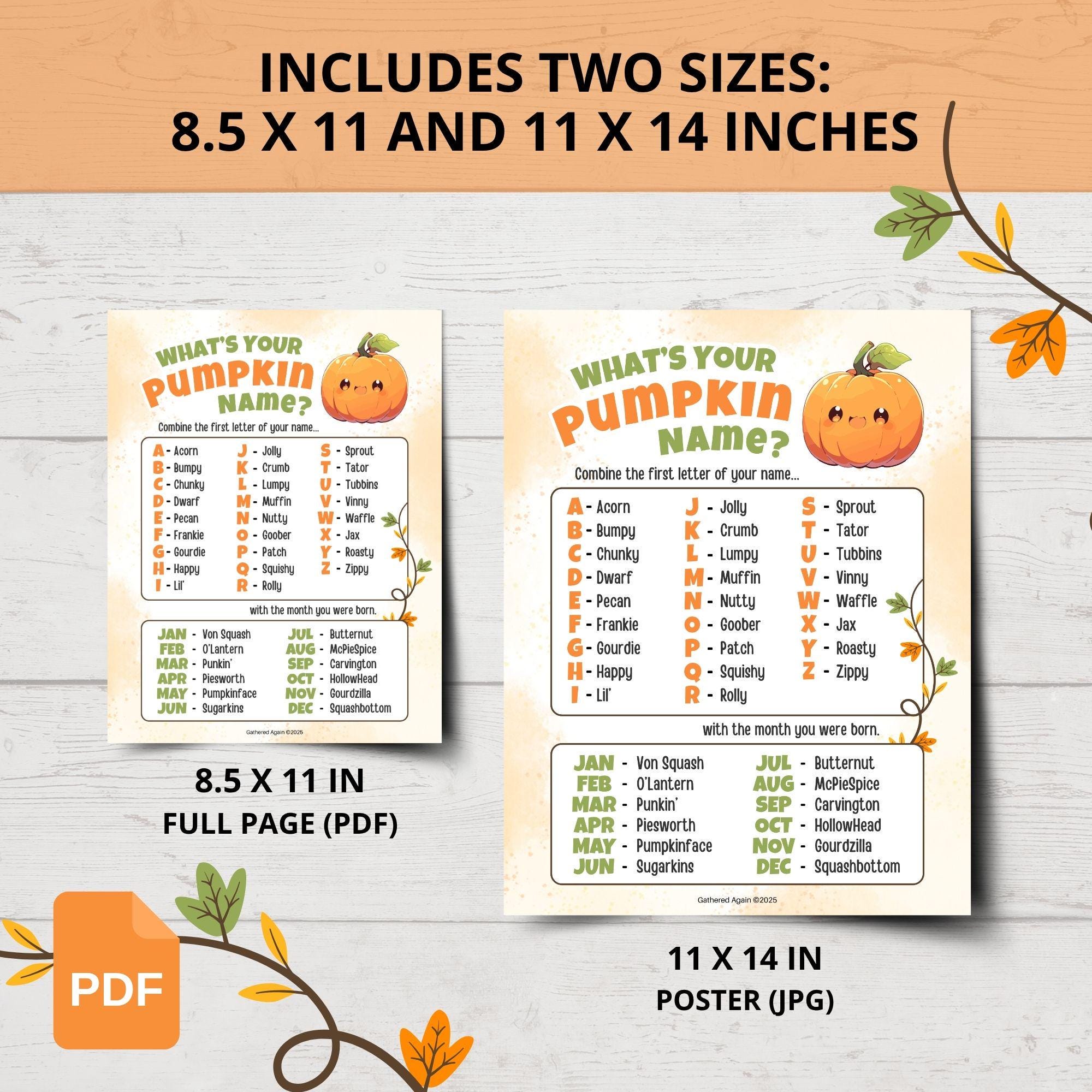 What's Your Pumpkin Name? | Printable Pumpkin Name Game | Funny Pumpkin ...