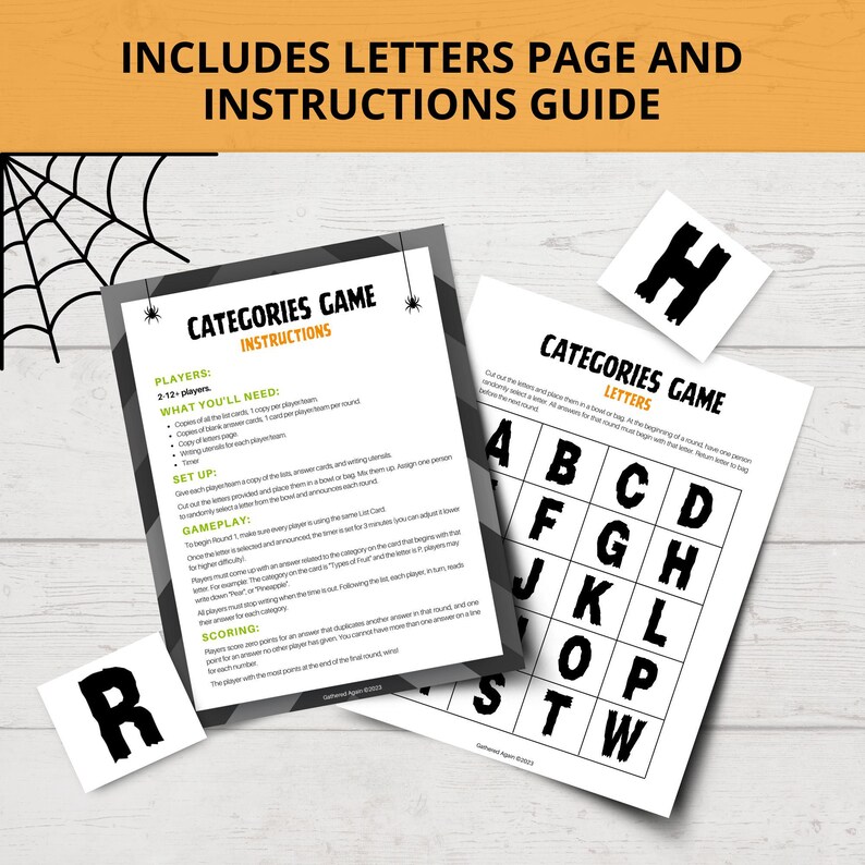Halloween Categories Game | Halloween Scattergories-style Game ...