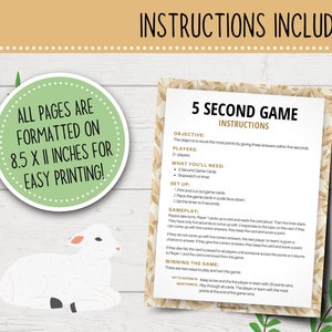 Christian Bible 5 Second Game | Bible Edition 5 Second Game | Bible ...