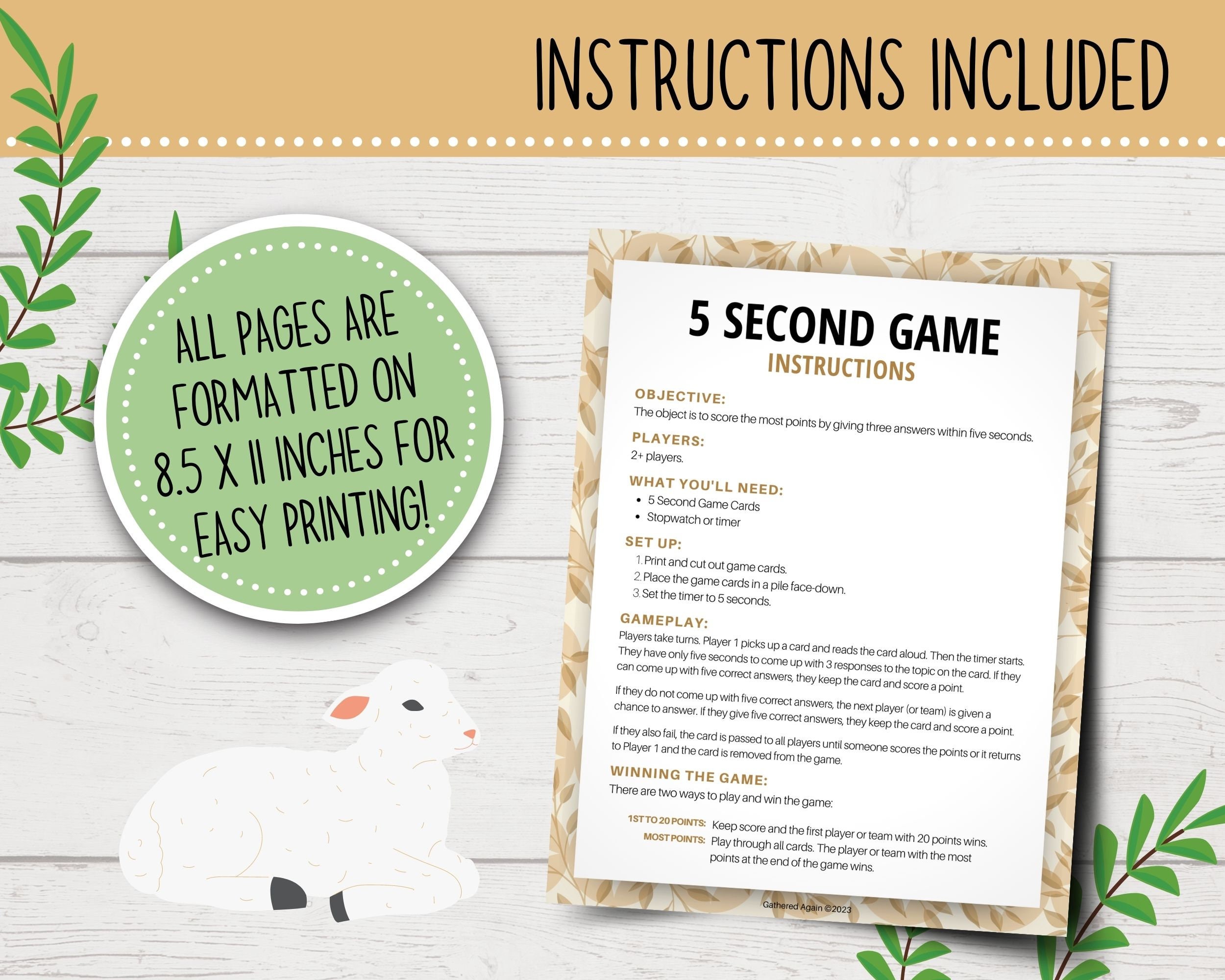 Christian Bible 5 Second Game | Bible Edition 5 Second Game | Bible ...