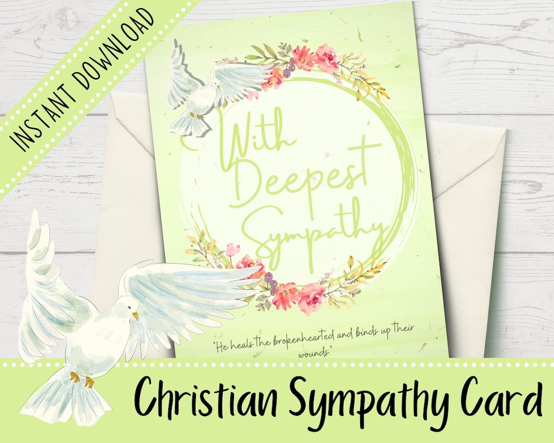 PRINTABLE Sympathy Card | Christian Sympathy Card | Condolences Card ...