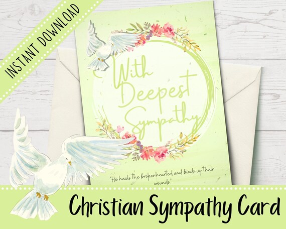 PRINTABLE Sympathy Card Christian Sympathy Card | Etsy