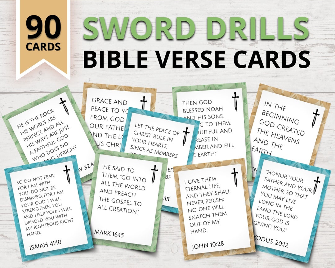 Printable Bible Sword Drills | Bible Sword Drill Verses | Bible Verse ...