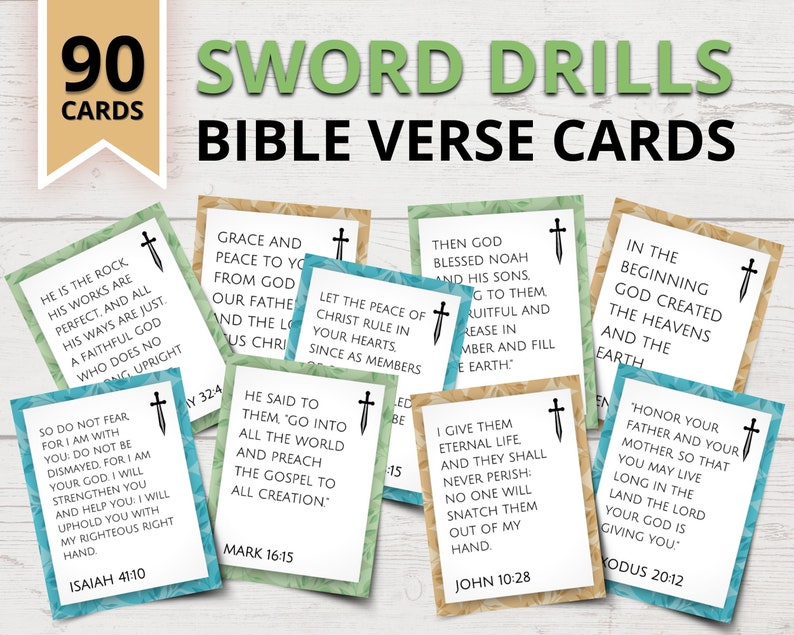 Printable Bible Sword Drills | Bible Sword Drill Verses | Bible Verse ...