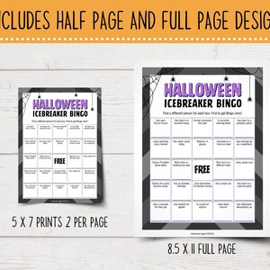 Halloween Icebreaker Bingo Game | Printable Halloween Bingo | Halloween ...
