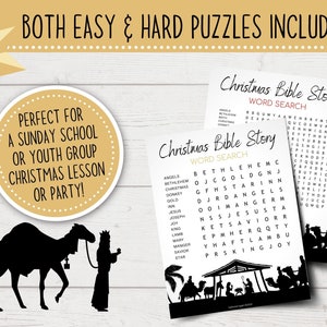 Christmas Bible Word Searches for Kids | Christmas Story Lesson ...