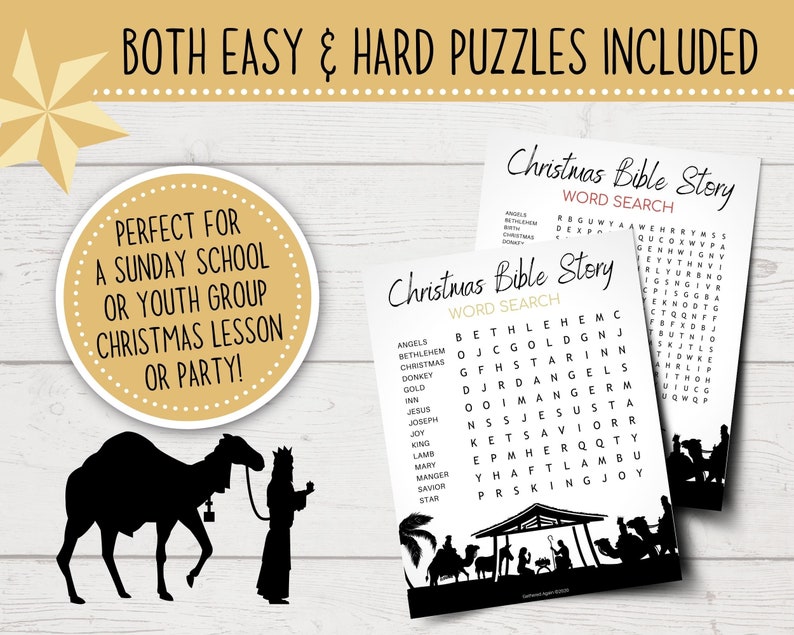 Christmas Bible Word Searches for Kids | Christmas Story Lesson ...