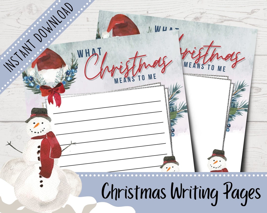 Christmas Writing Pages | What Christmas Means to Me | Christmas ...