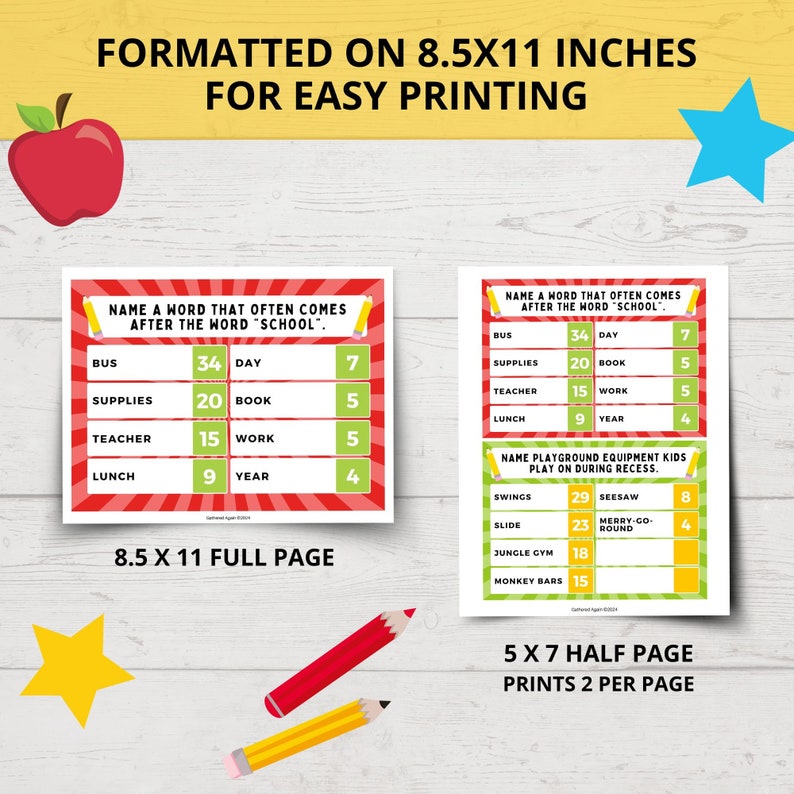 School Edition Feud Game | Classroom Family Feud-style Game | Party ...