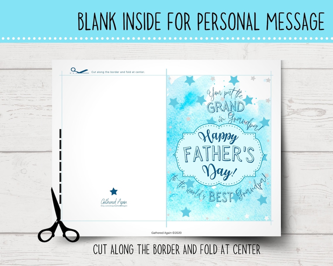 Printable Father's Day Card for Grandpa | Happy Father's Day Grandpa ...