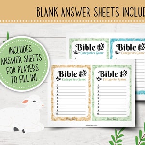 Printable Bible Categories Game Christian Scattergories-inspired Game ...