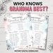 Who Knows Grandma Best Game | Grandma Birthday Games | Mother's Day ...