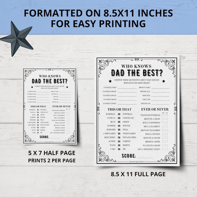 Who Knows Dad the Best Game | Birthday Games for Dad | Father's Day ...