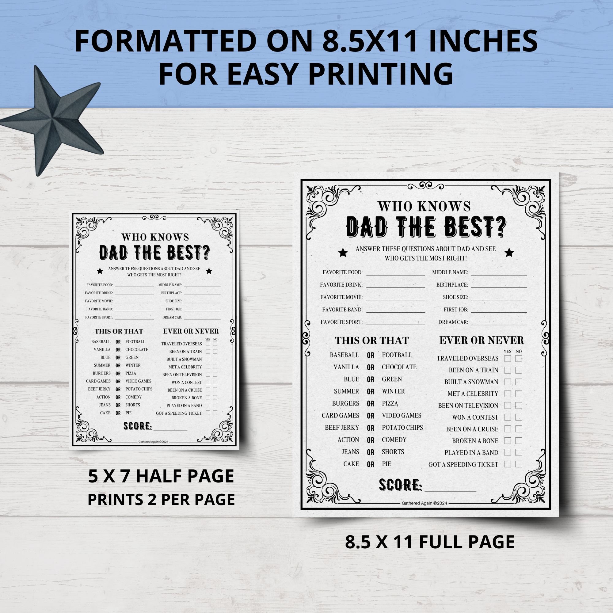 Who Knows Dad the Best Game | Birthday Games for Dad | Father's Day ...